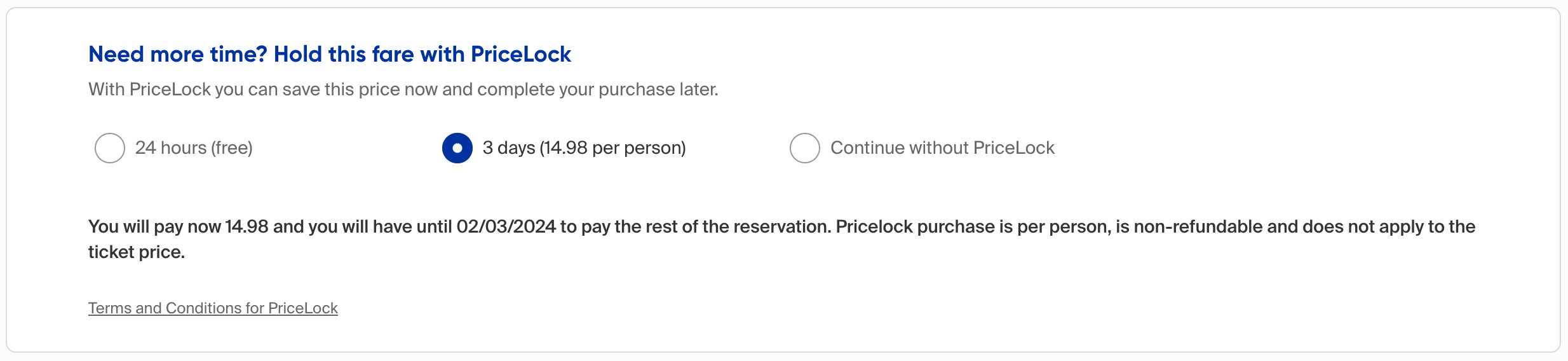 Pricelock | Copa Airlines