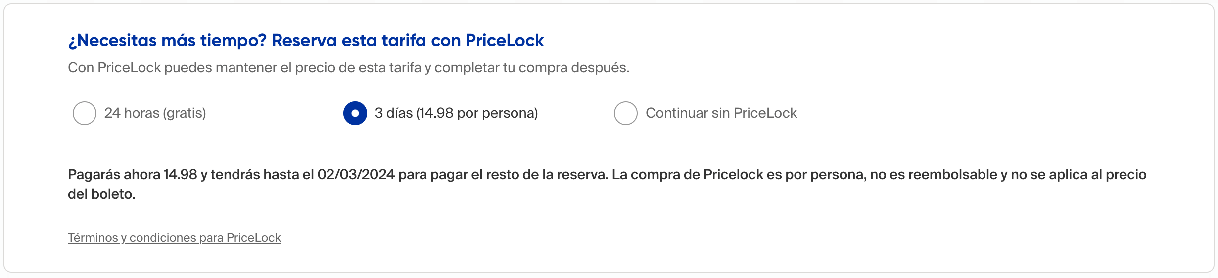 Pricelock | Copa Airlines
